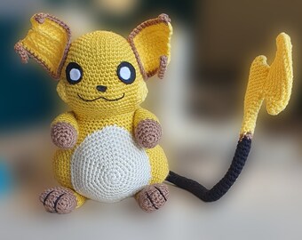 Crochet Raichu PDF Pattern - Etsy