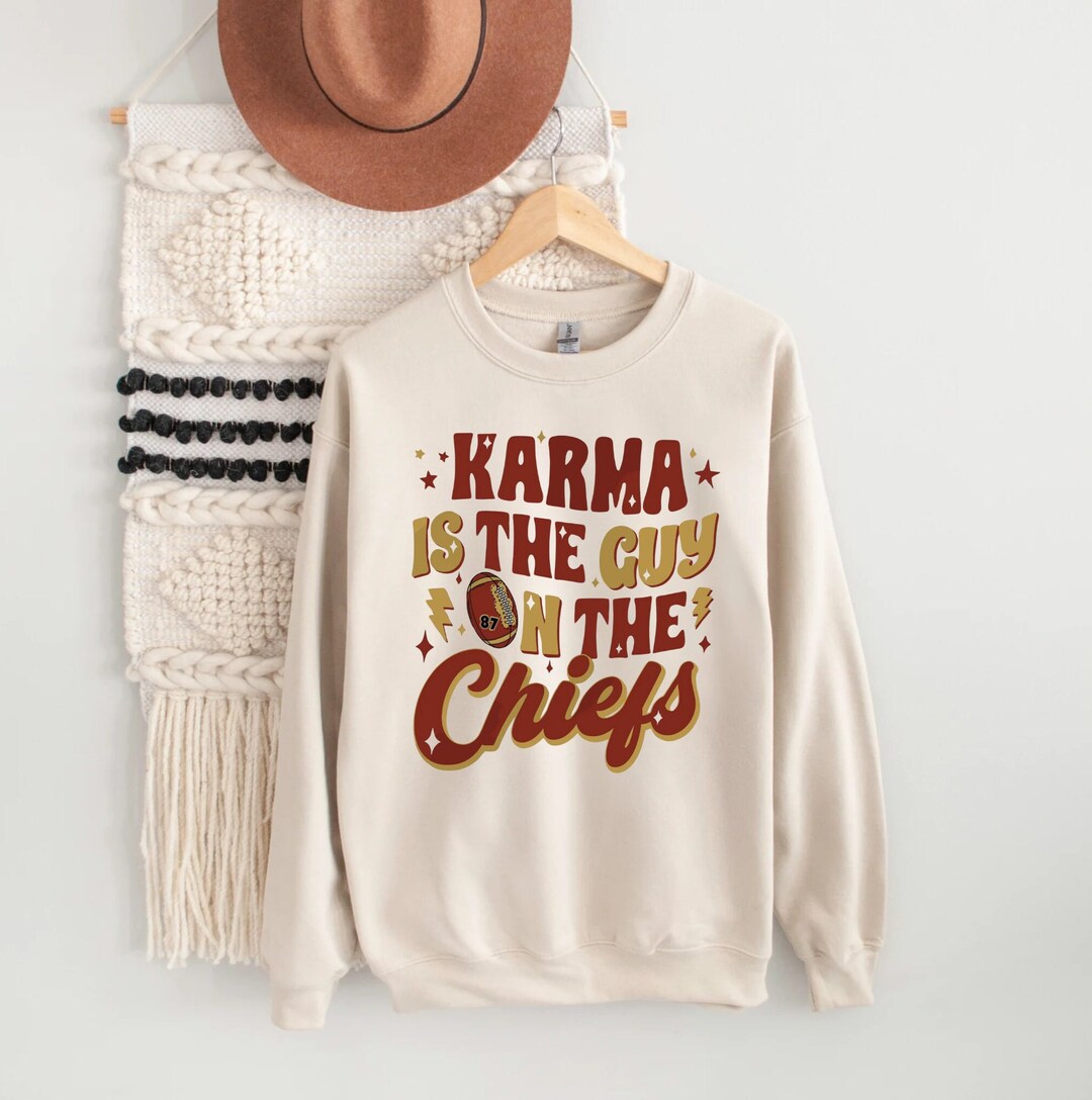 Taylor Swift Super Bowl 2024 Sweatshirt, Gift for KC Chiefs Fan, Karma ...