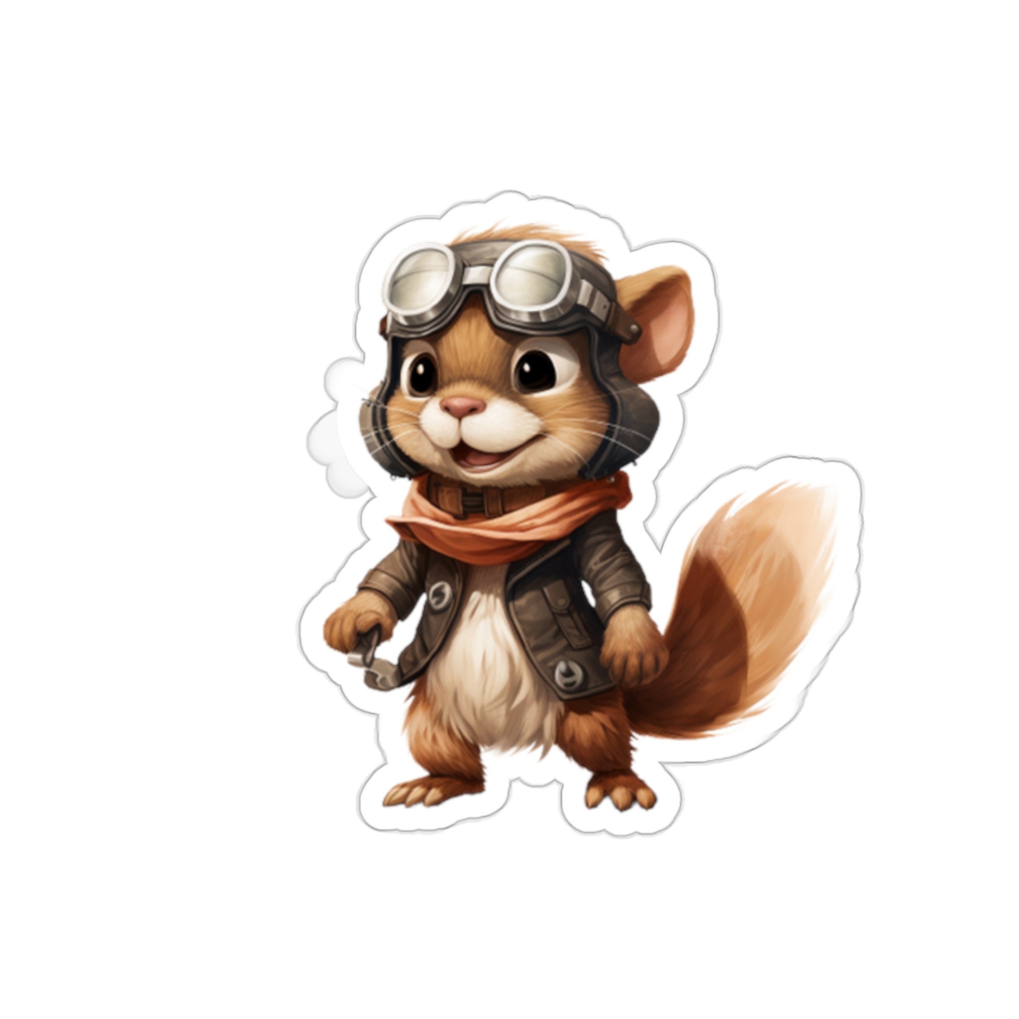 Pilot Squirrel Sticker - Etsy
