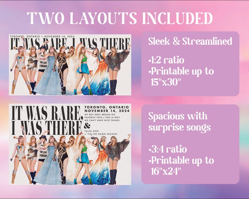 Printable Eras Tour Toronto Night 1 Taylor Poster Digital Download Art ...