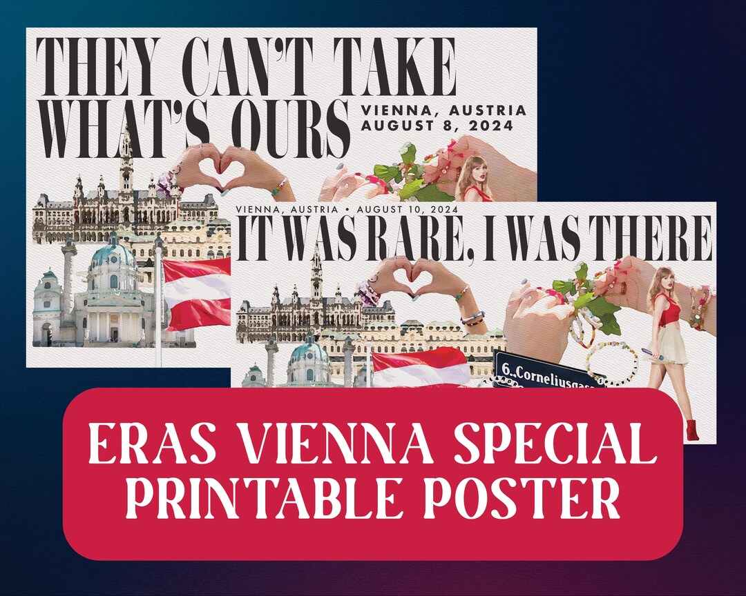 Printable Special Edition Eras Tour Vienna Taylor Poster Digital ...