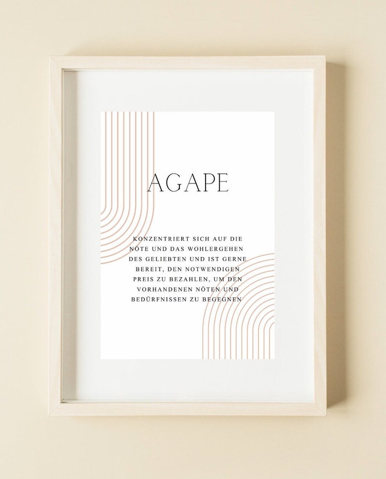 Christian Poster Agape - Love Quote - Etsy