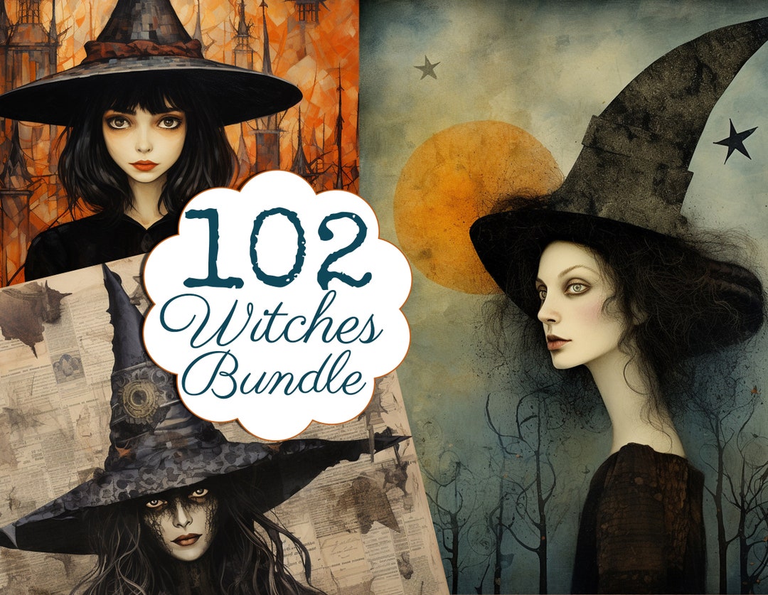 Witches Bundle From Everywhere in Different Styles Halloween Spooky ...