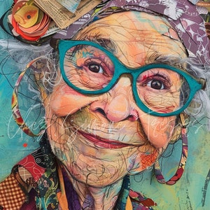 Crazy Old Women Bundle of 22 Jpg Whimsical Old Lady Scrapbooking Design ...