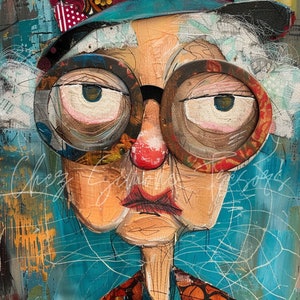 Crazy Old Women Bundle of 22 Jpg Whimsical Old Lady Scrapbooking Design ...