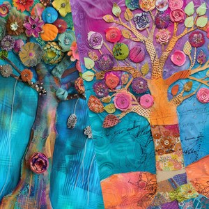 16 Half Paper Colored Tree Floral Backgrounds Scrapbook Backgrounds JPG ...