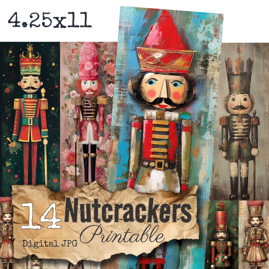 Nutcracker Christmas for Collage Junk Journal Printable Paper ...