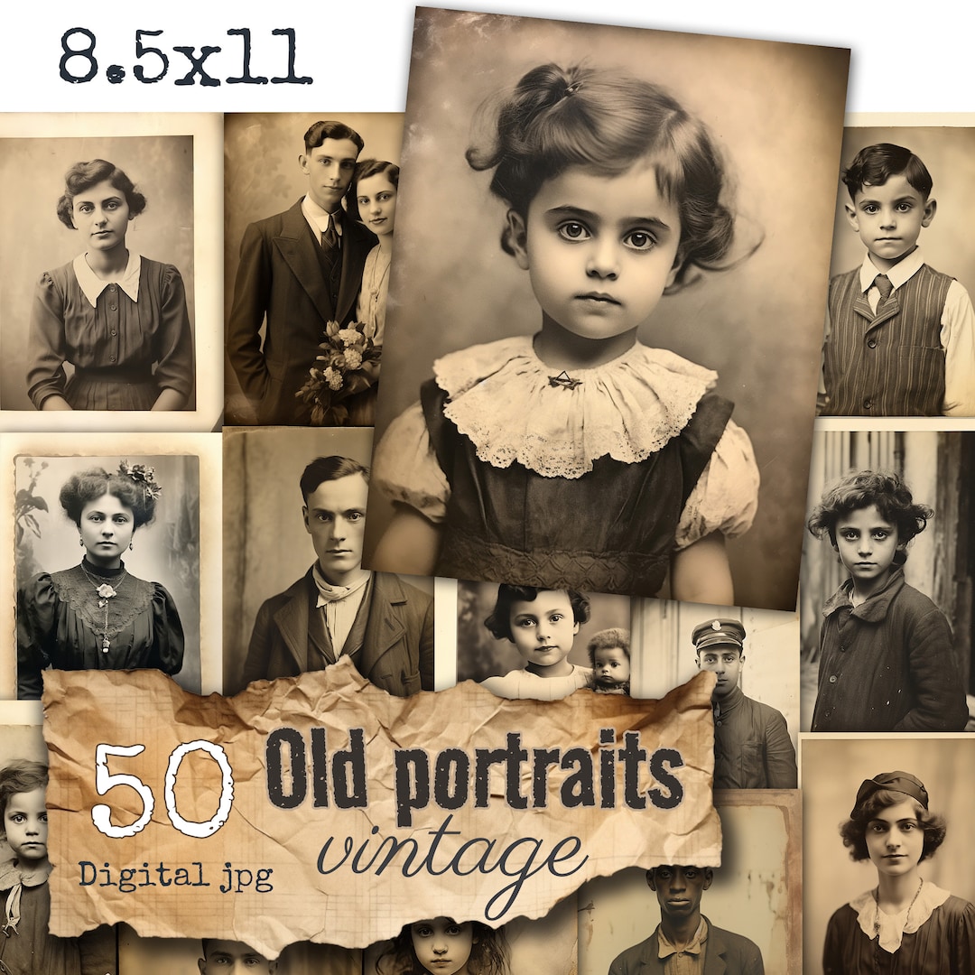 Set of 50 Period Portraits Old Photographs From the Beginning of the ...
