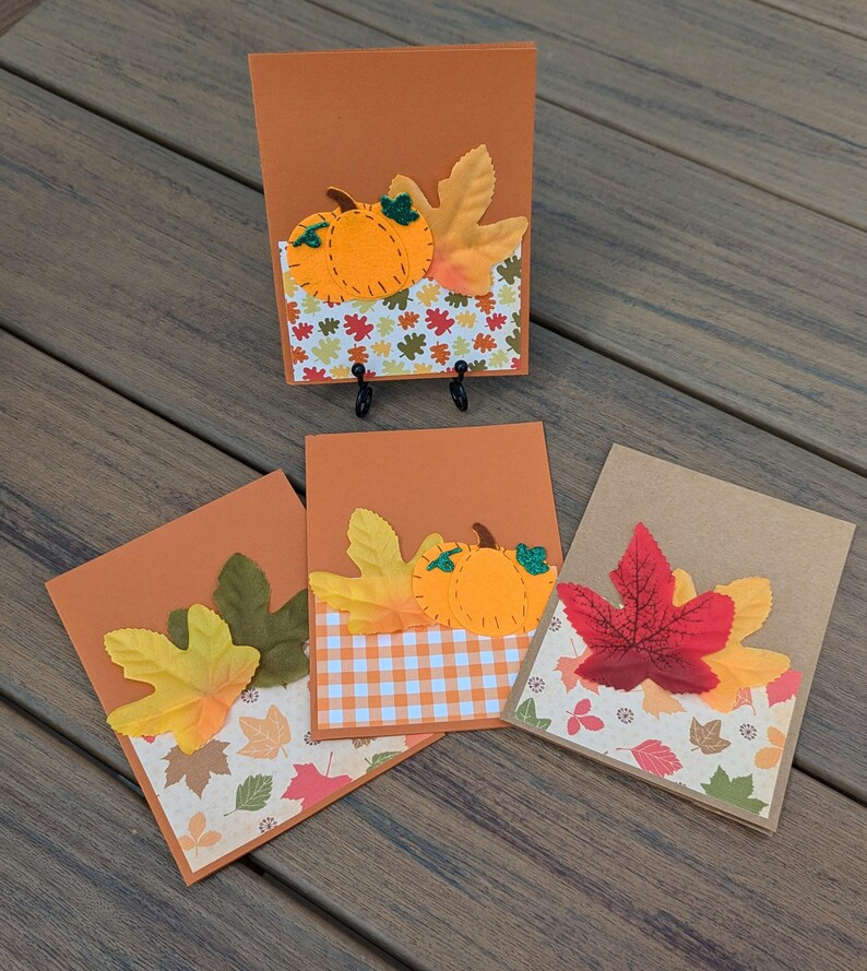 Fall Note Cards Set of 4 - Etsy