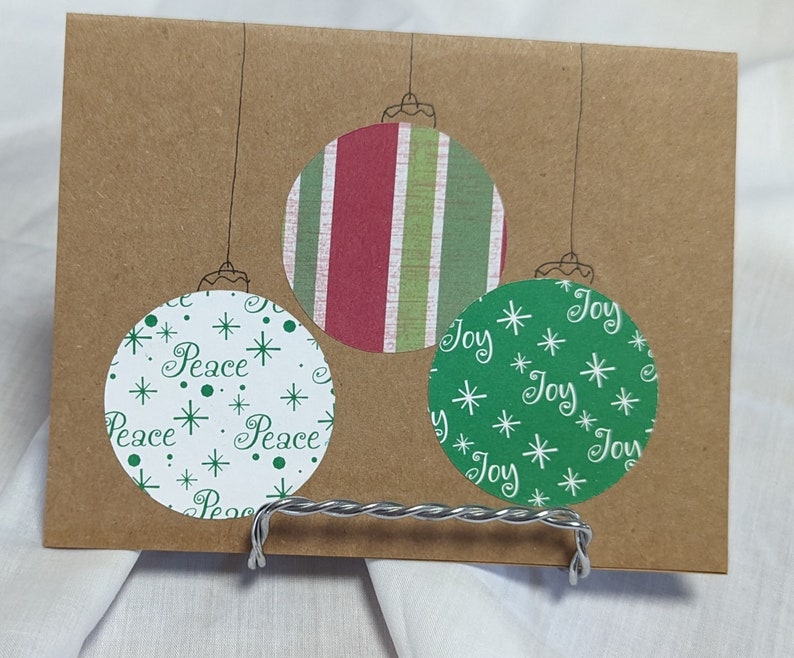 Christmas Ornament Cards Set of 6 - Etsy