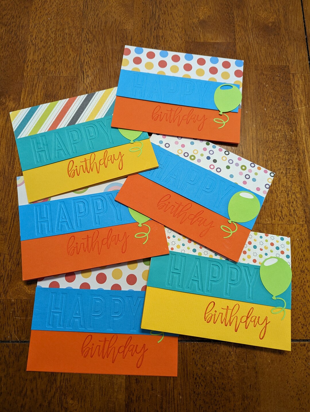 Set of 6 Bright and Happy Balloon Birthday Cards - Etsy