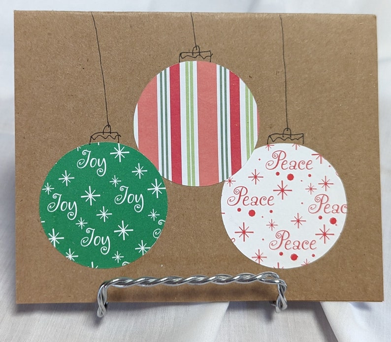 Set of 6 Christmas Ornament Cards - Etsy