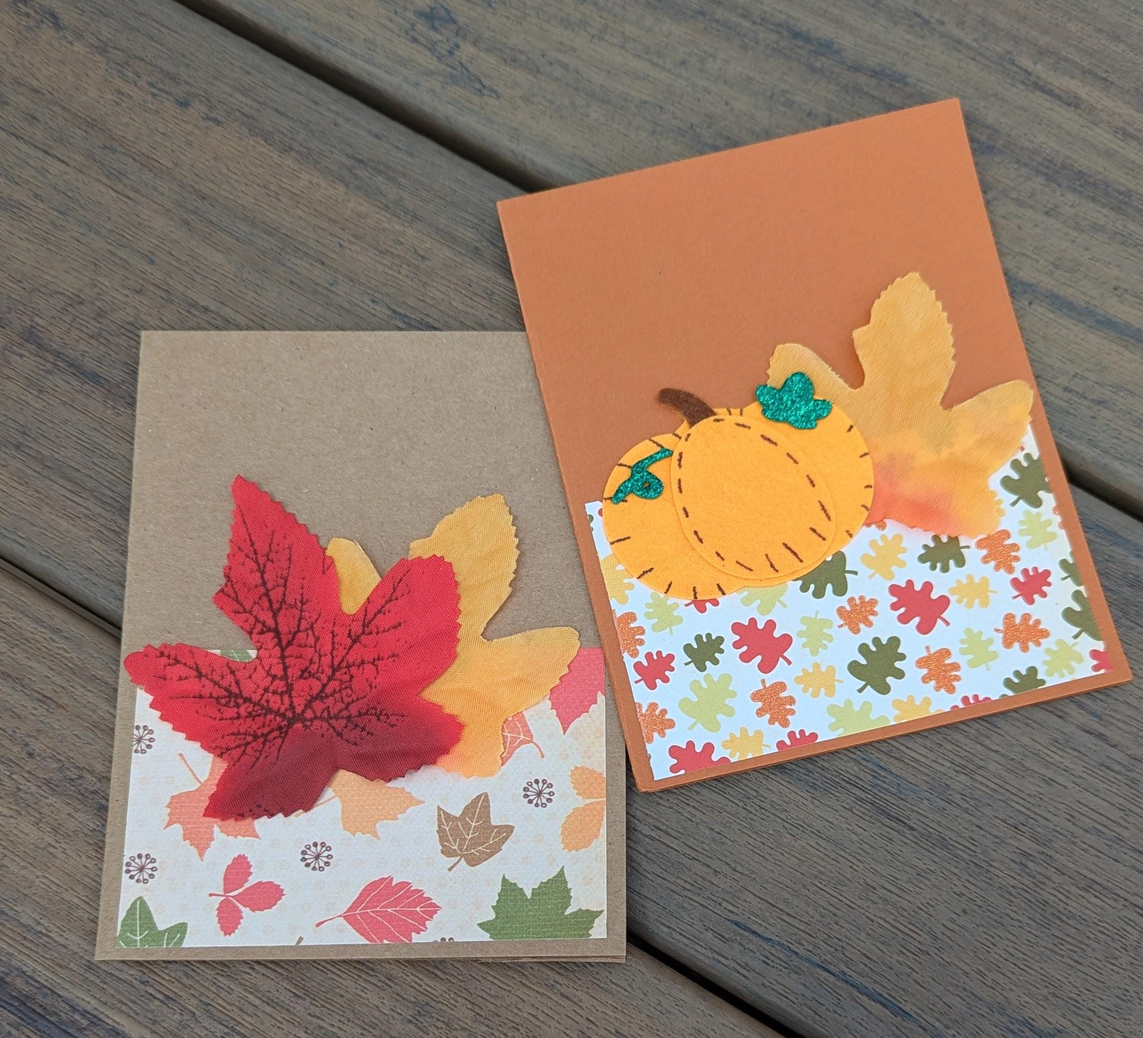 Fall Note Cards Set of 4 - Etsy