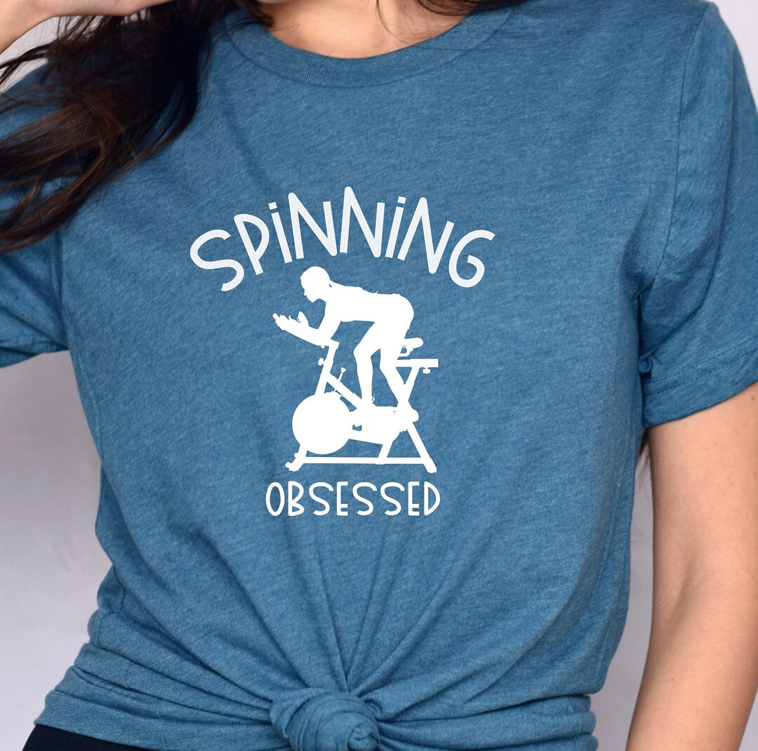 Spin Class Shirt Spinning Obsessed Shirt Indoor Biking T-shirt Cycling ...
