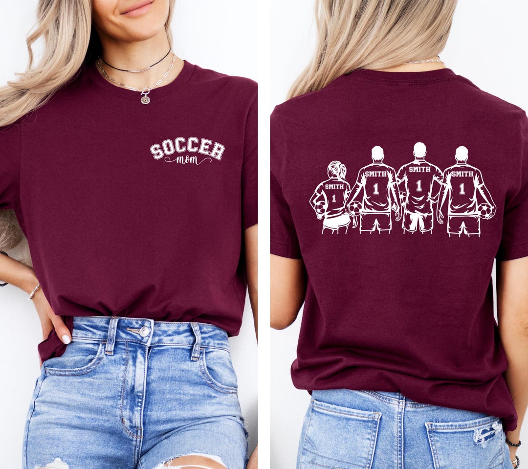 Custom Family Soccer Mom Shirt 2-sided Soccer Shirt Sibling Soccer T ...