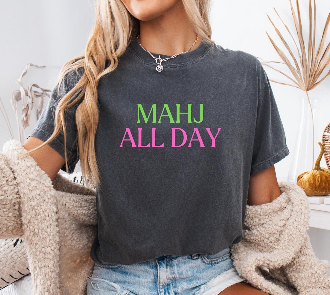 Mahjong All Day Comfort Colors Shirt Mahjong Game T Shirt Gift for ...