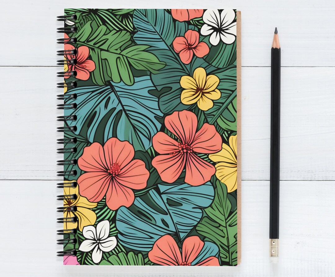 Spring Jungle Spiral Notebook, Cute Spiral Notebook Mental Health ...