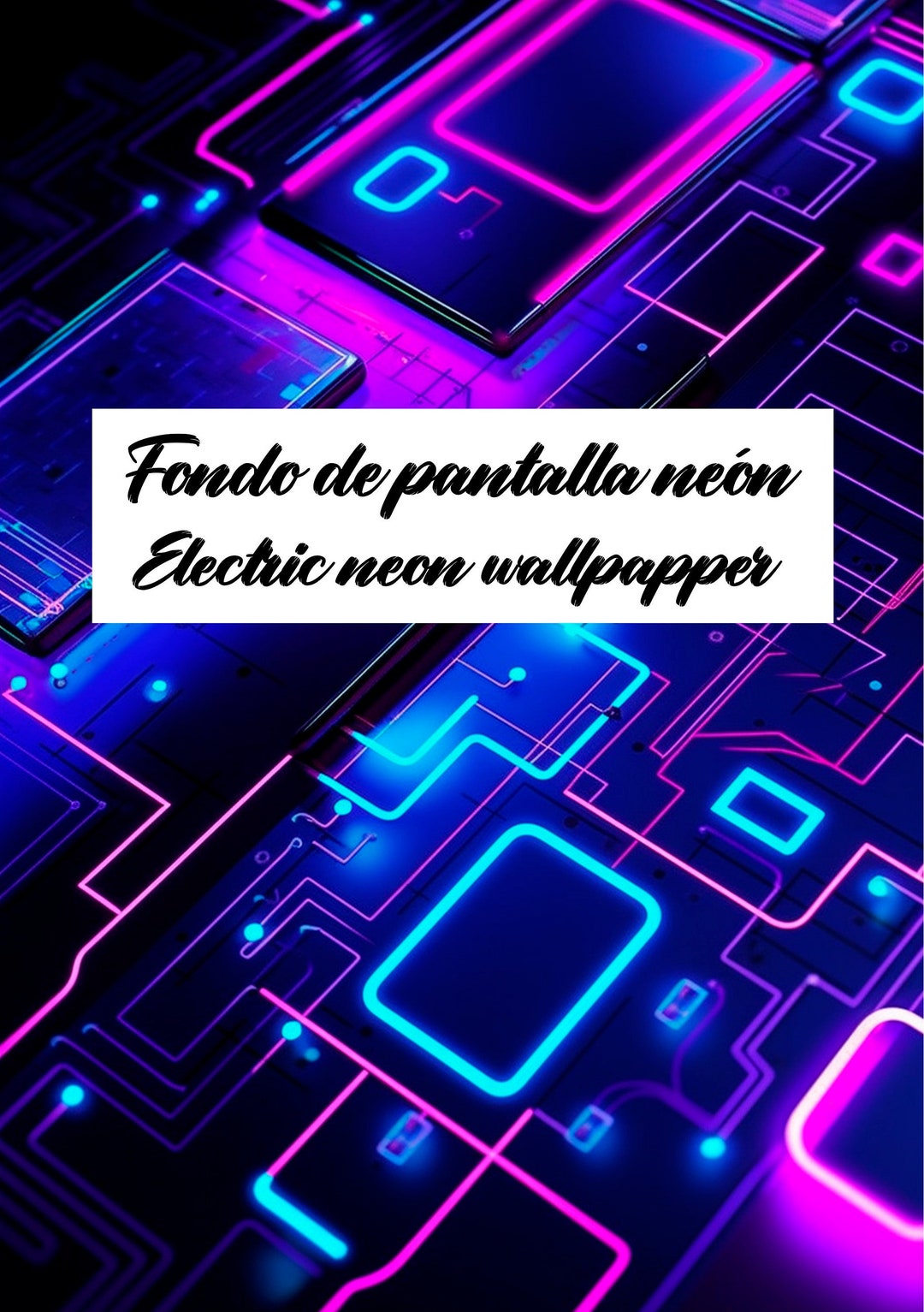 Retro Electric Neon Wallpaper Retro Electric Neon Wallpaper - Etsy