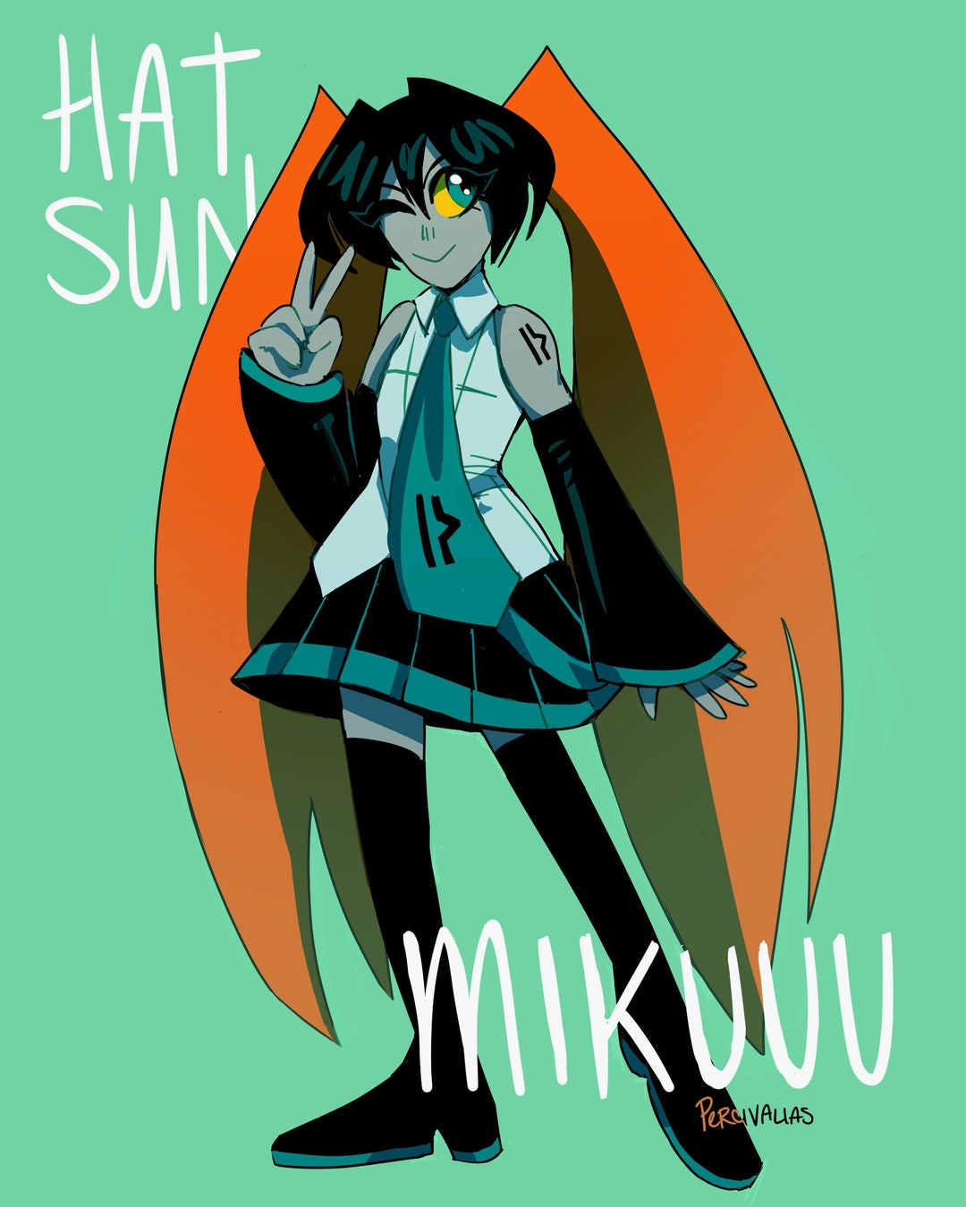 Troll Hatsune Miku — vocaloid/homestuck Crossover Signed Art Print - Etsy