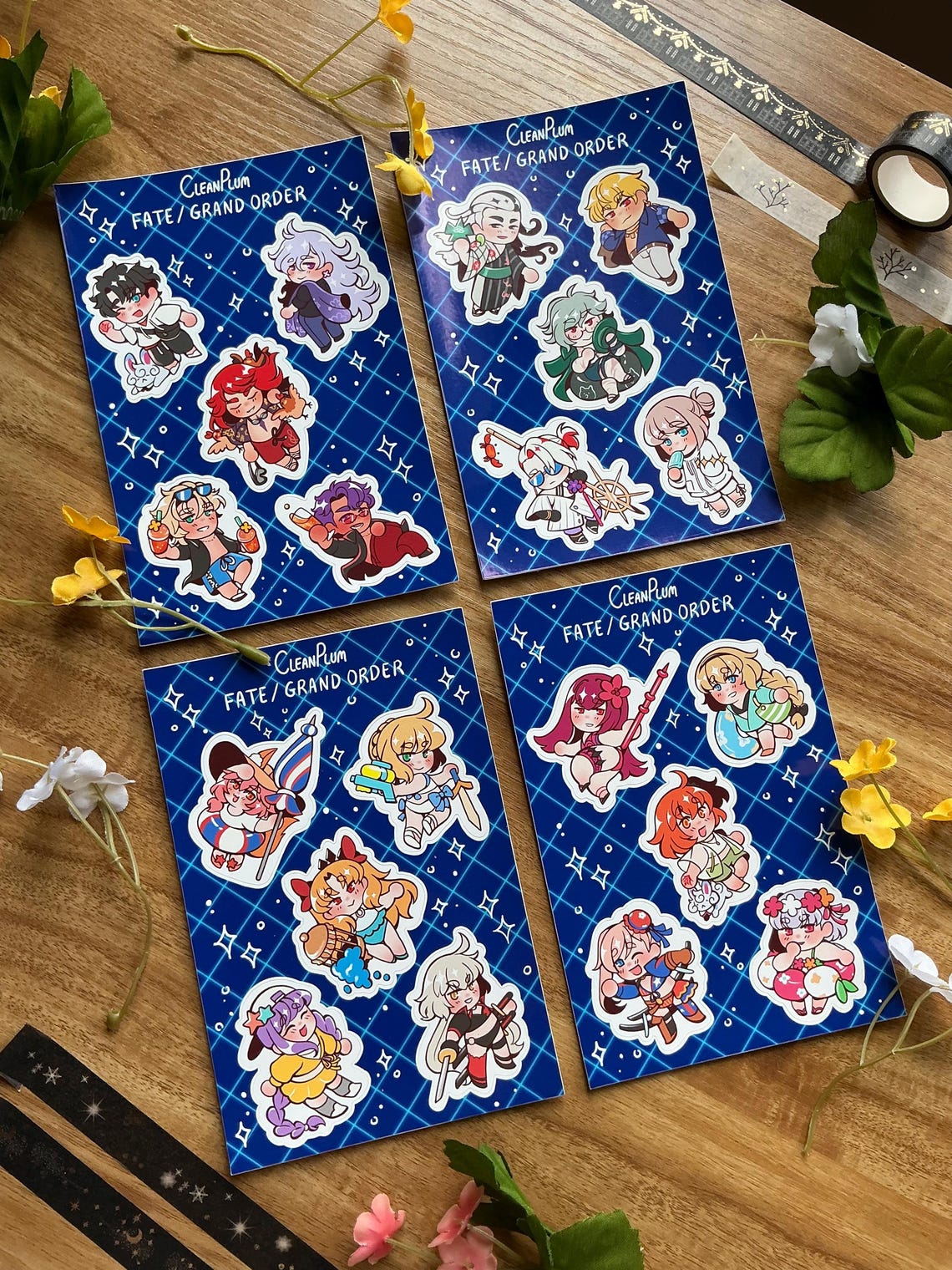 Fate Grand Order Summer Servant Sticker Sheet: FGO Summer Waifus ...
