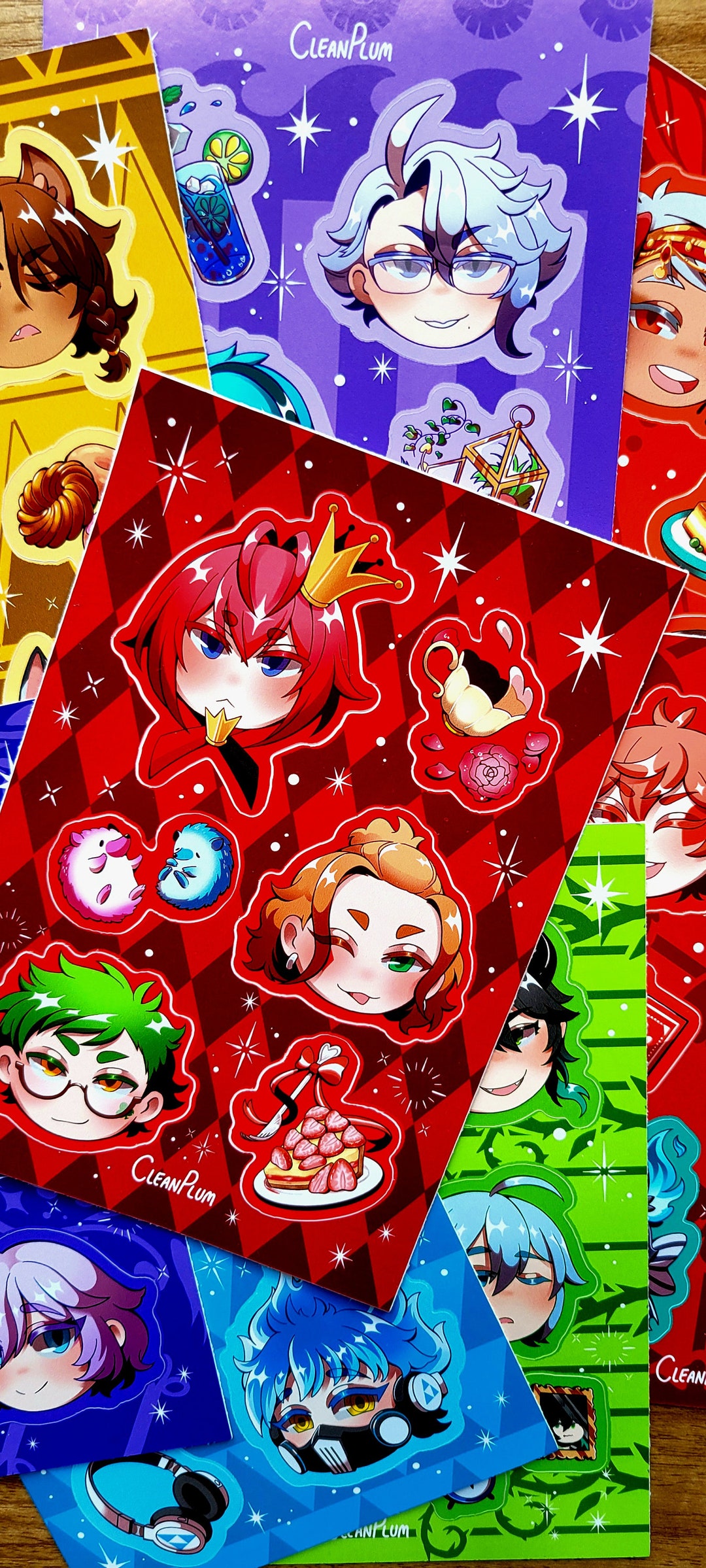 Twisted Wonderland TWST Dorm House Sticker Sheets | Heartslabyul ...