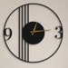Black Minimalist Clock, Boho Wall Clock, Living Room Clock, Wall Clock ...