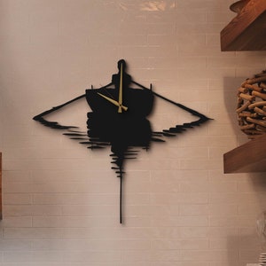 Boat Wall Clock, Ship Wall Clock, Sea Life Wall Decor, Marine Lover ...