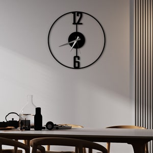 Minimalist Large Wall Clock, Wall Clock Decor, Design Wall Clock, Wall ...