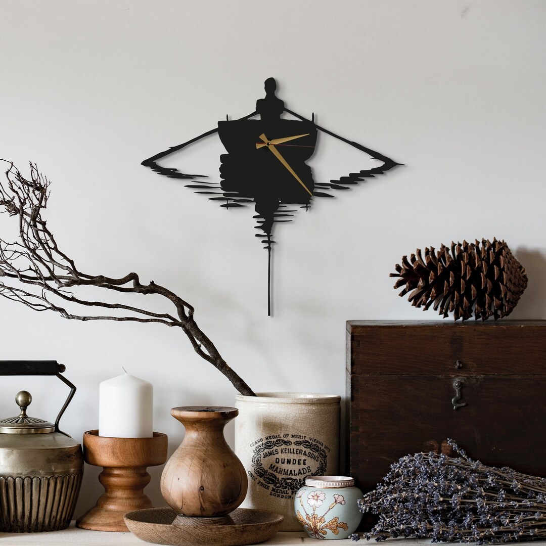 Boat Wall Clock, Ship Wall Clock, Sea Life Wall Decor, Marine Lover ...