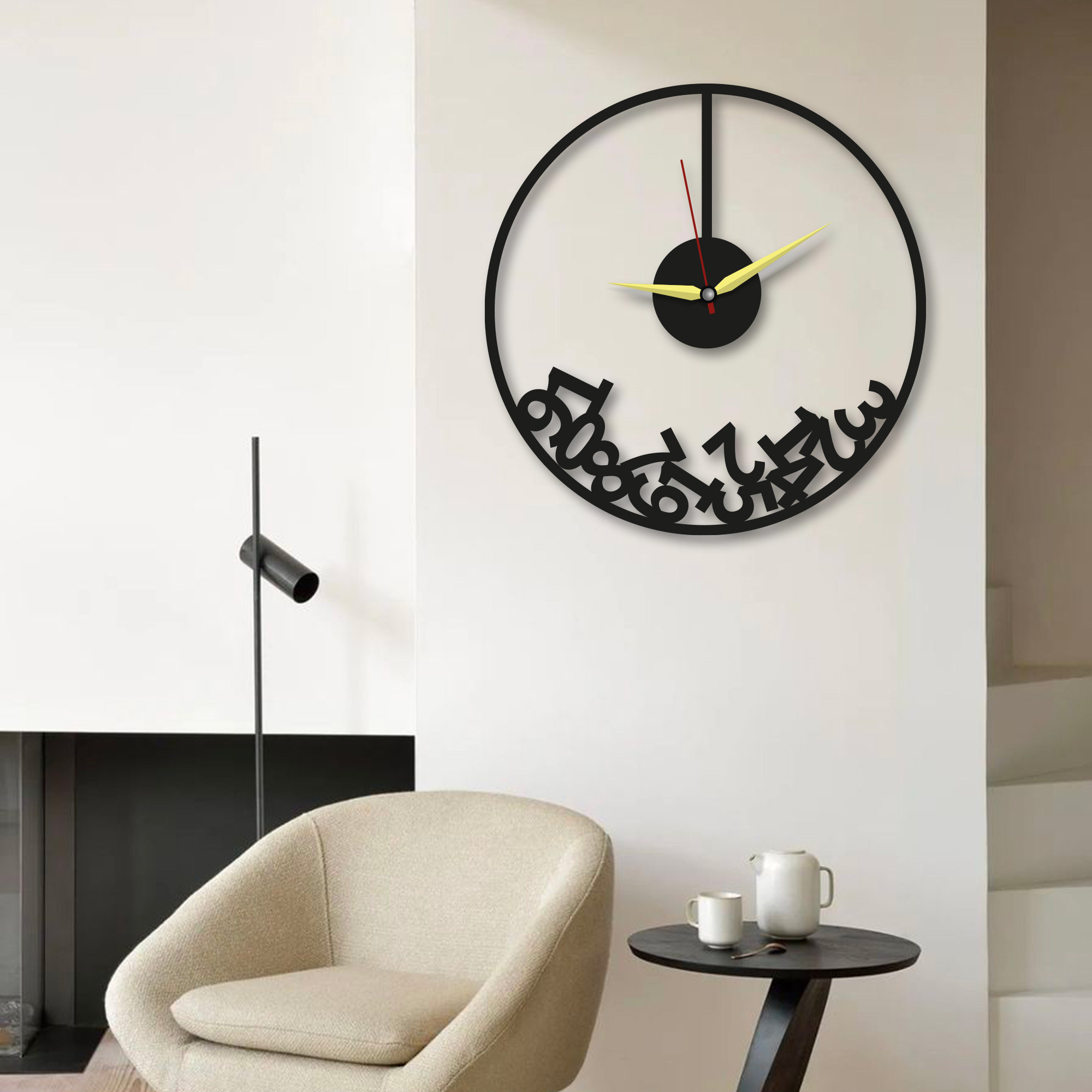Wall Clock, Unique Large Wall Clock, Oversized Metal Wall Clock, New ...