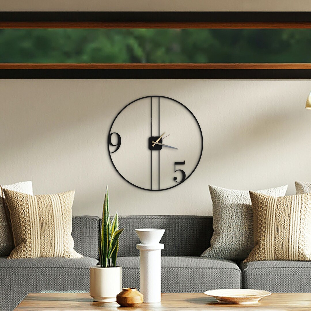 Minimalist Wall Clock, Simple Wall Clock, Modern Wall Clock, Unique ...