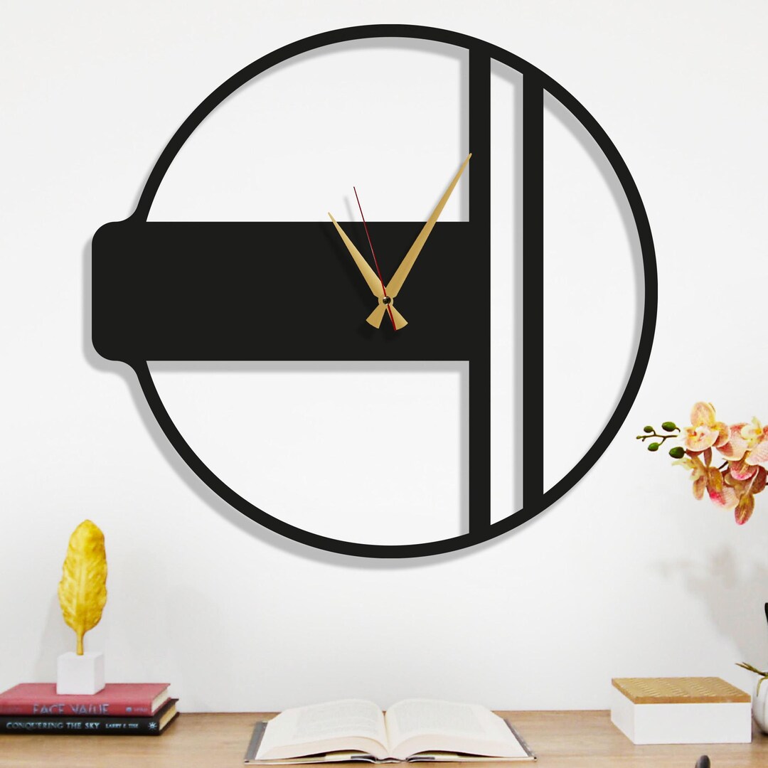 Metal Unique Clock, Mid Century Wall Clock, Rustic Wall Clock, Clocks ...