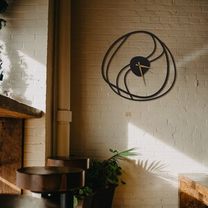 Modern Metal Wall Clock, Abstract Wall Clock, Unique Wall Art, Large ...