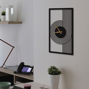 Metal Rectangle Wall Clock, Metal Wall Clocks, Rectangle Large Wall ...