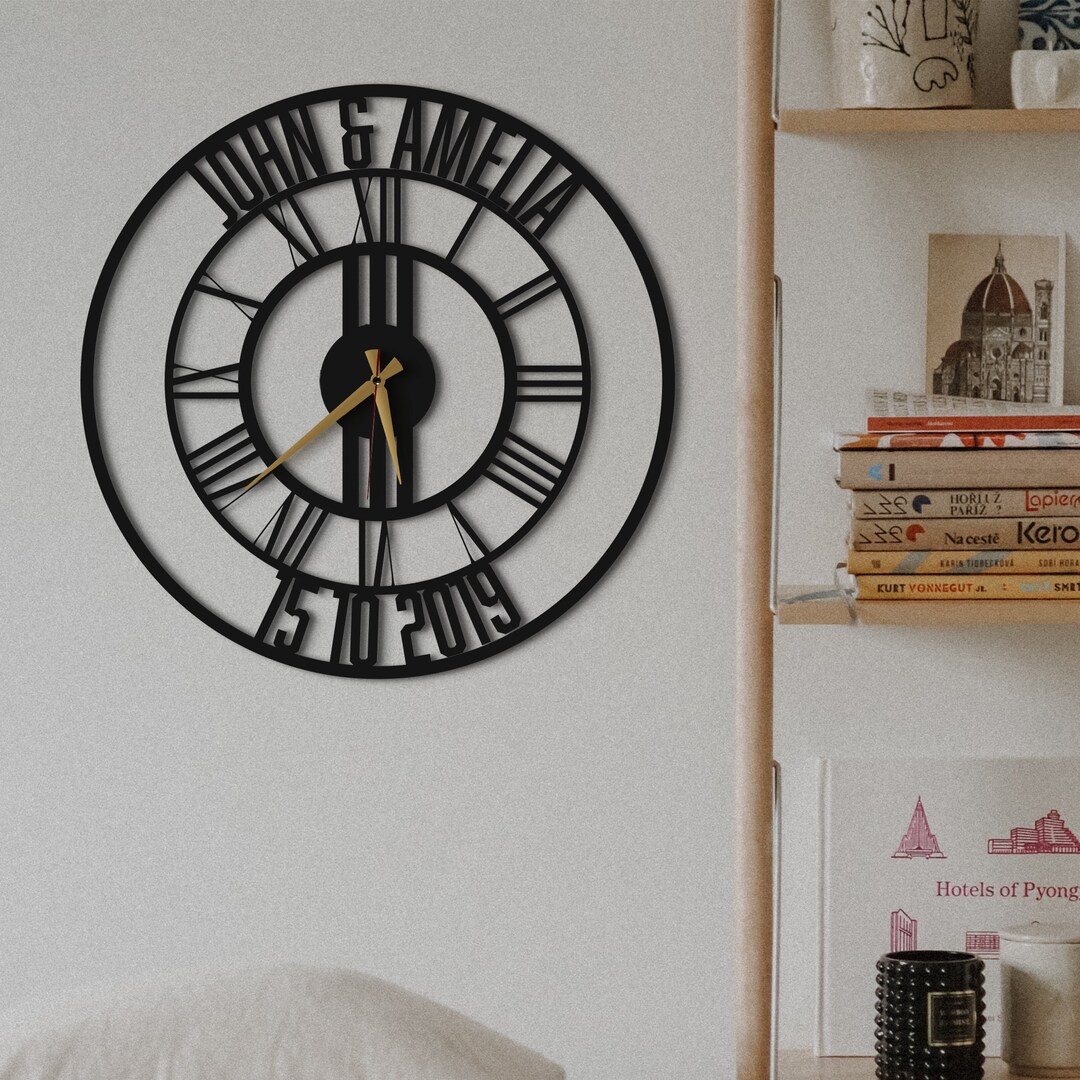 Personalized Large Wall Clock, Modern Wall Clock, Clock for Wall ...