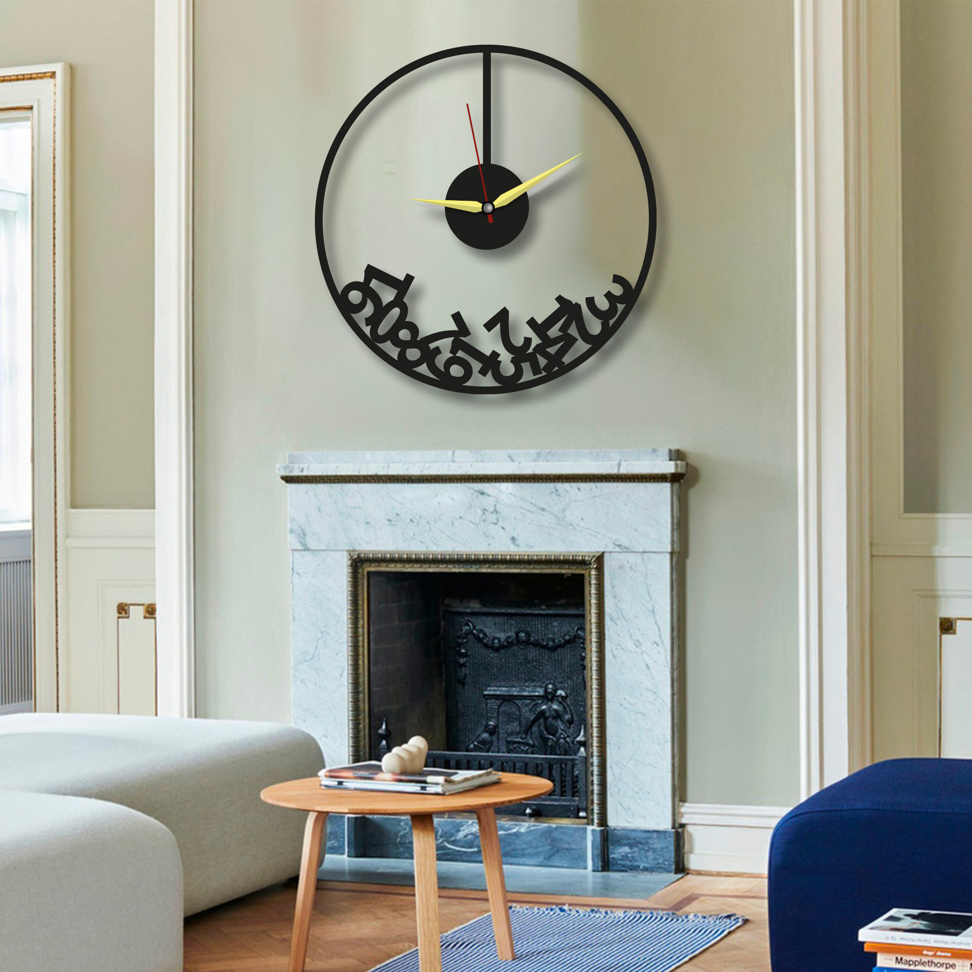 Wall Clock, Unique Large Wall Clock, Oversized Metal Wall Clock, New ...
