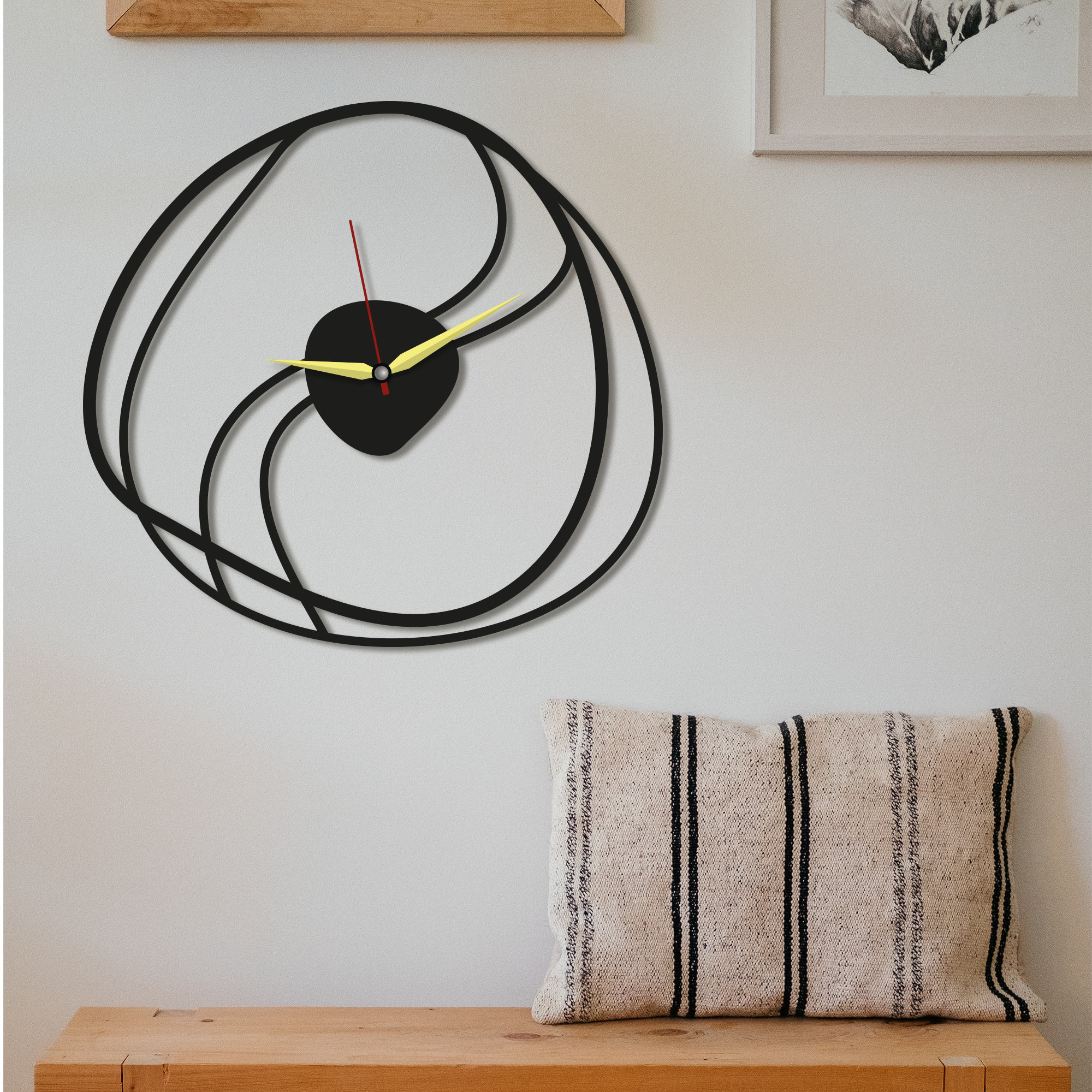 Modern Metal Wall Clock Abstract Wall Clock Unique Wall Art - Etsy