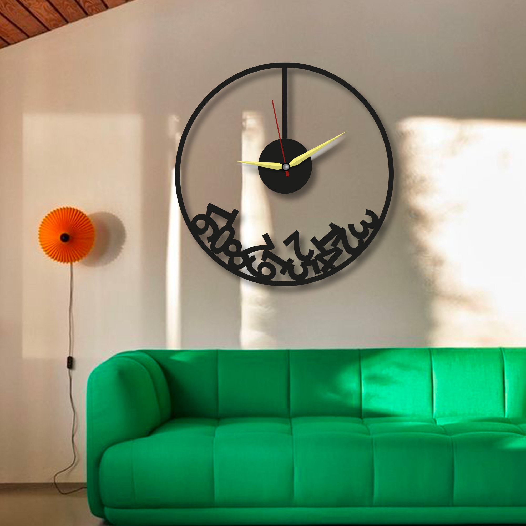 Wall Clock, Unique Large Wall Clock, Oversized Metal Wall Clock, New ...