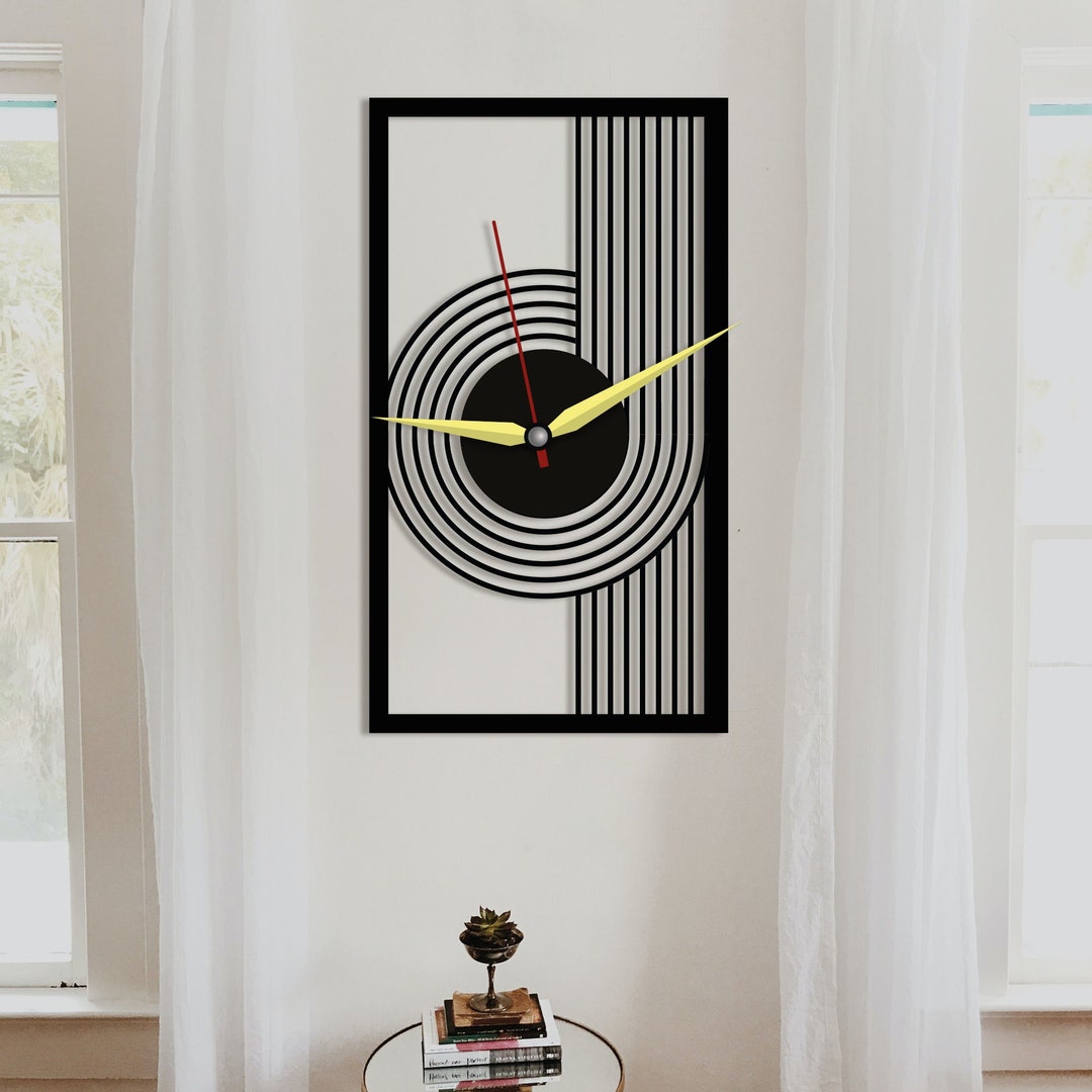 Metal Rectangle Wall Clock Metal Wall Clocks Rectangle Large - Etsy UK