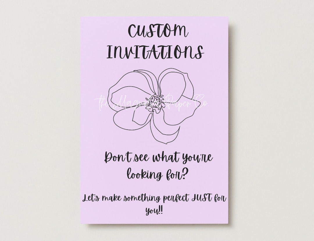 Custom Personalized Party Invitations-- Print and Mail Option - Etsy
