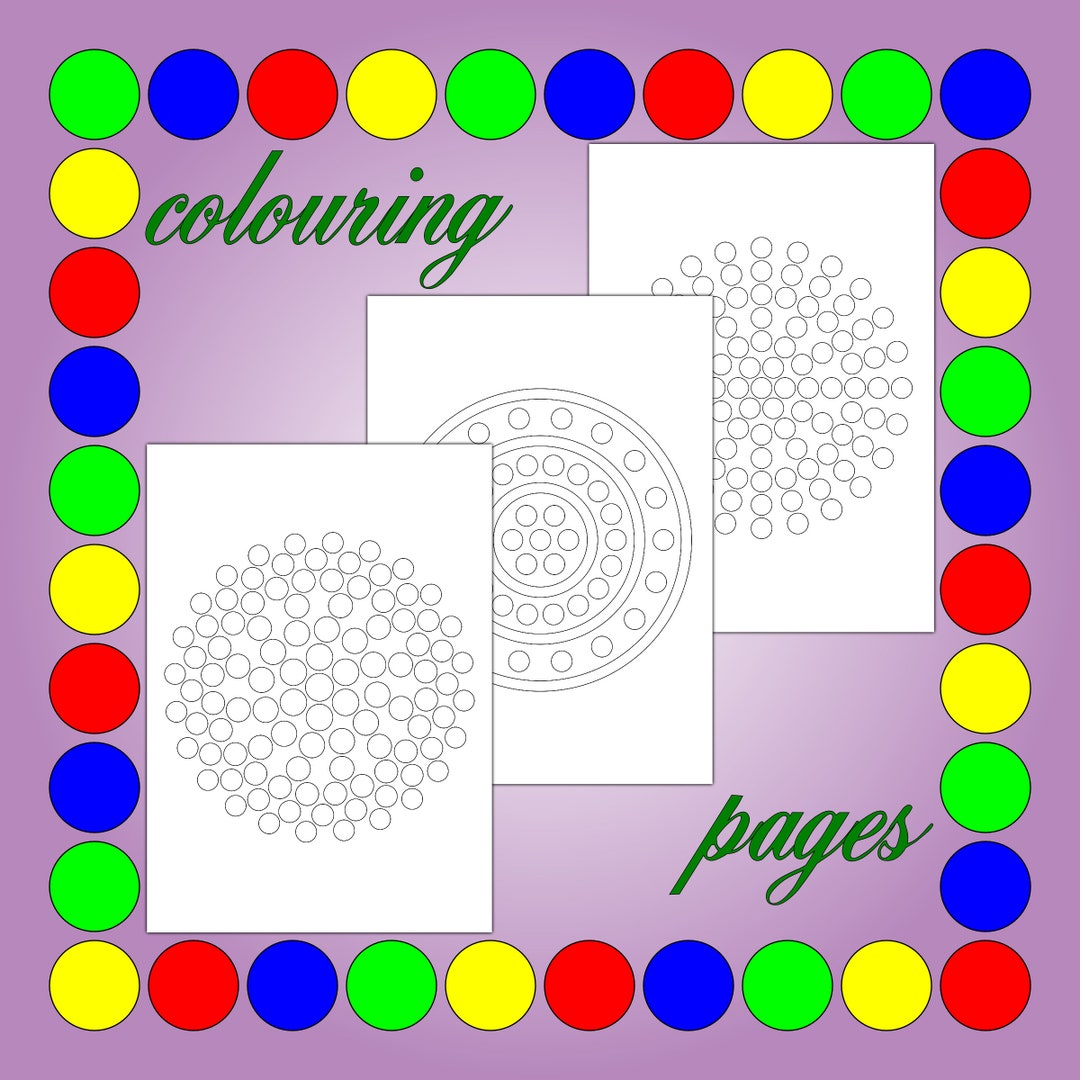 Circles Colouring Pages for Children Instant Digital Download - Etsy
