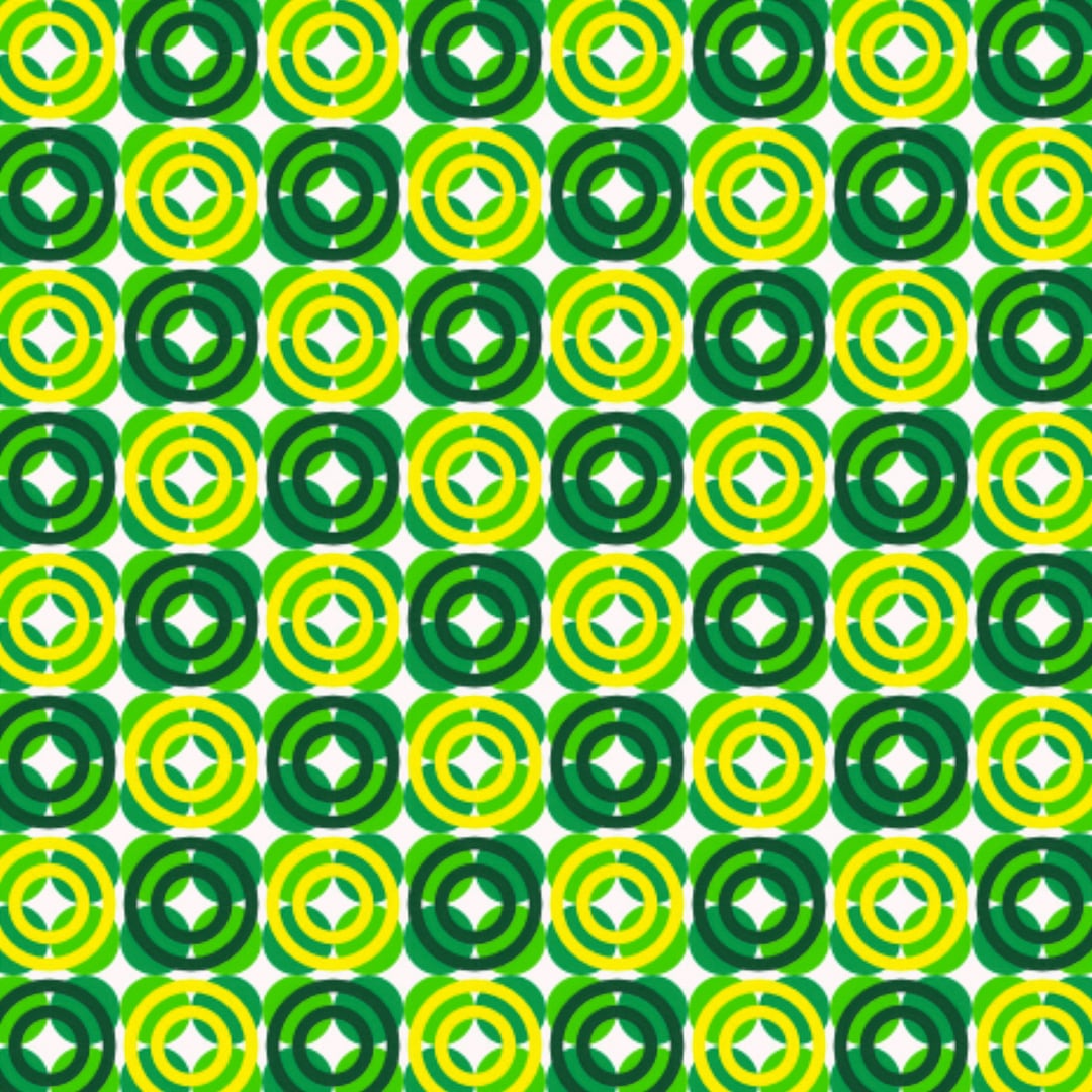 Green, Yellow and Dark Green Circles Wrapping Paper Instant Digital ...