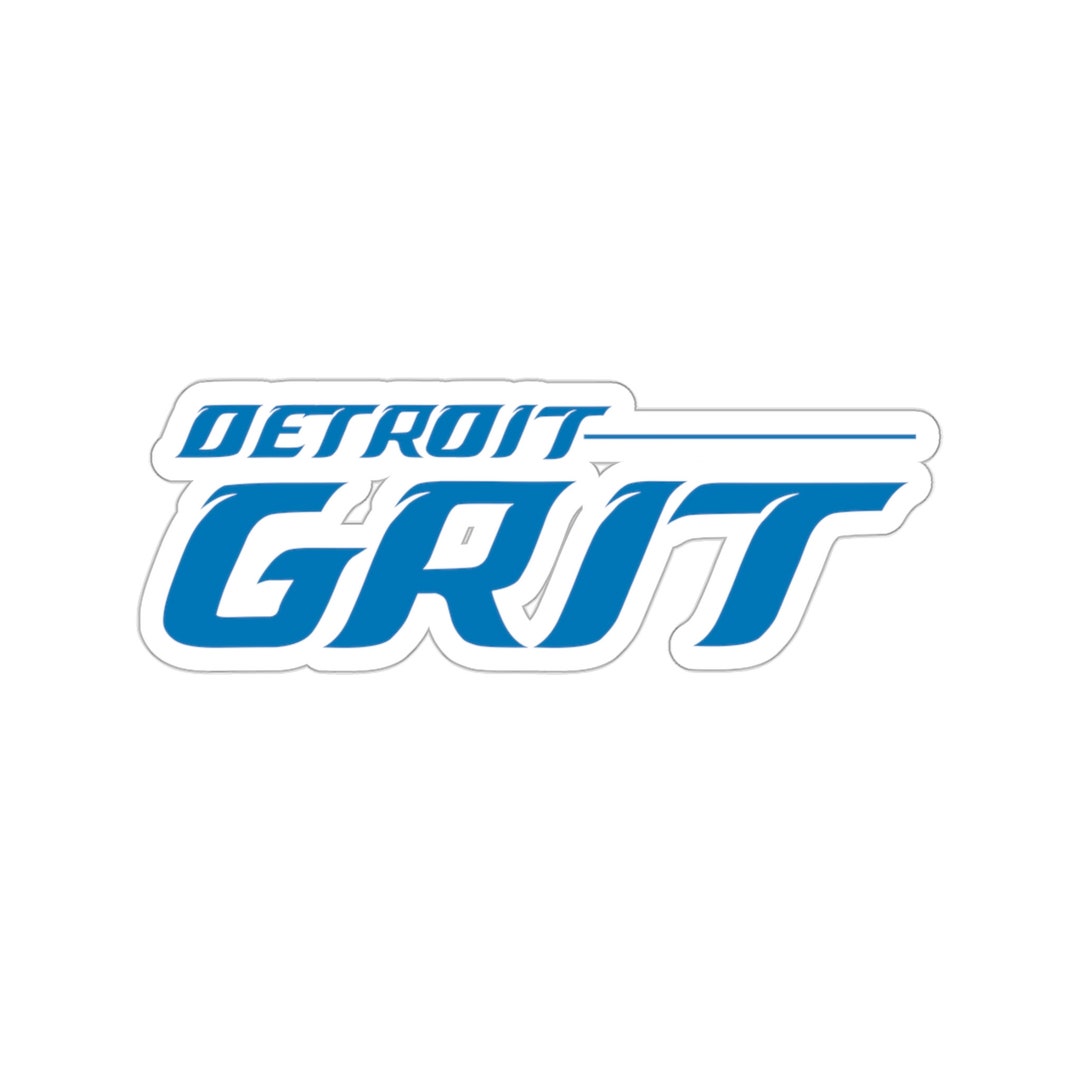 Detroit GRIT Sticker, Sizes: 3X3 4X4 or 6X6, Detroit Football Team ...