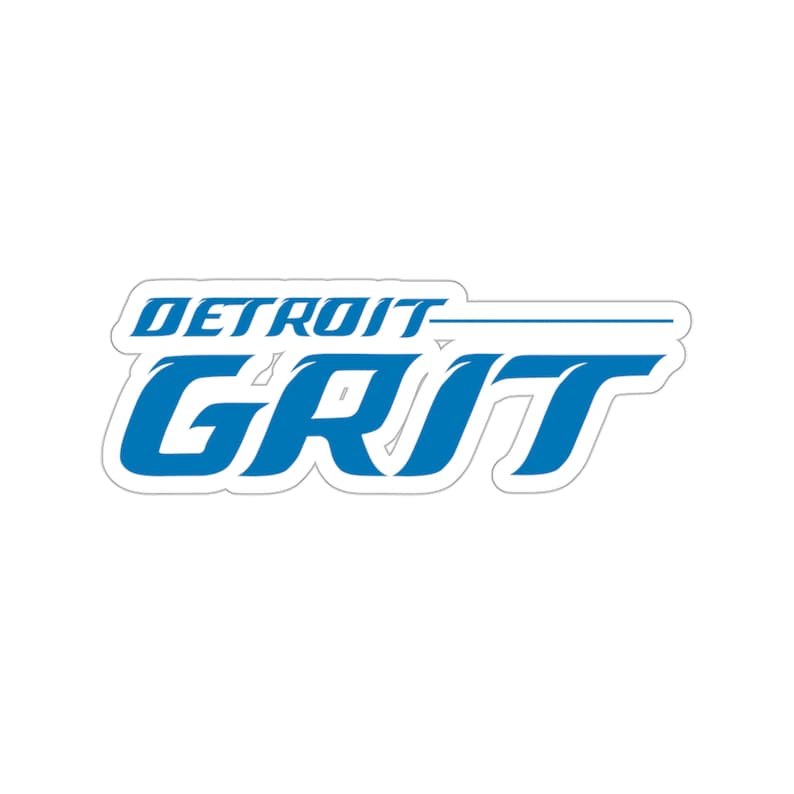 Detroit GRIT Sticker, Sizes: 3X3 4X4 or 6X6, Detroit Football Team ...