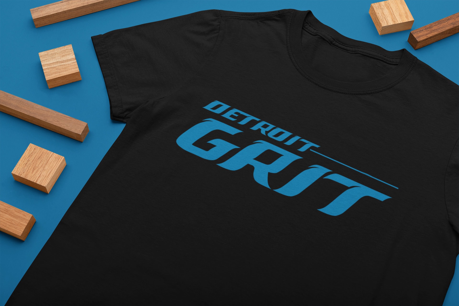 Detroit GRIT Tee Shirt, Detroit Football T-shirt, Detroit Football GRIT ...