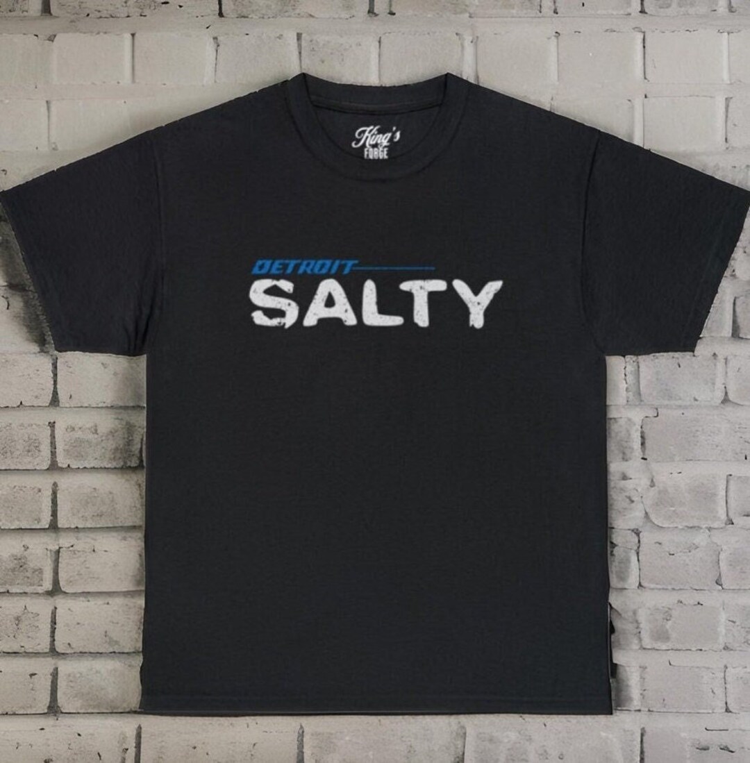 SALTY Detroit Football Tee Shirt, Detroit SALTY Football T-shirt ...