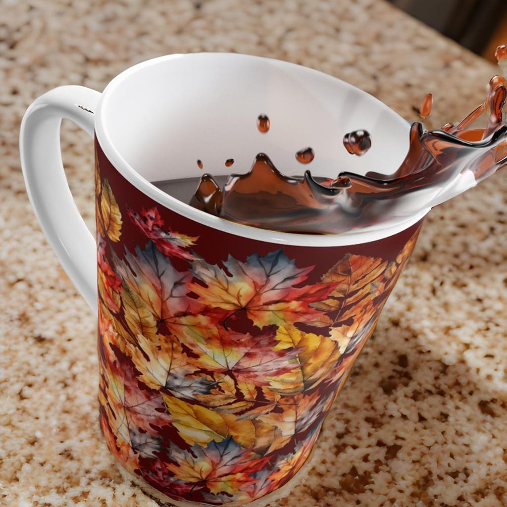 Autumn Leaves Coffee Cup, Fall Leaves Coffee Cup, Tea Cup, Beautiful ...