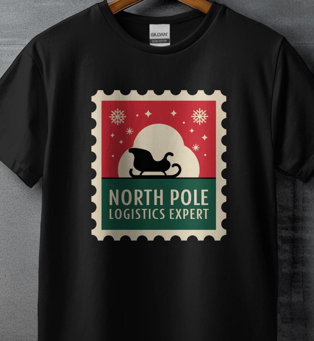 North Pole Logistics Expert Christmas Stamp Sweatshirt, Funny Christmas Shirt, Funny Holiday ...