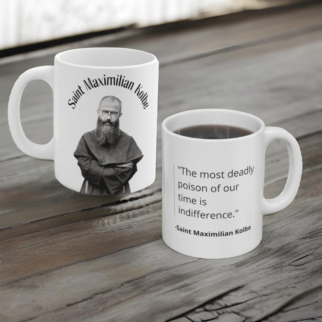 Saint Maximilian Kolbe Mug, Catholic Saint Coffee Cup, St. Maximilian Kolbe Coffee Mug ...