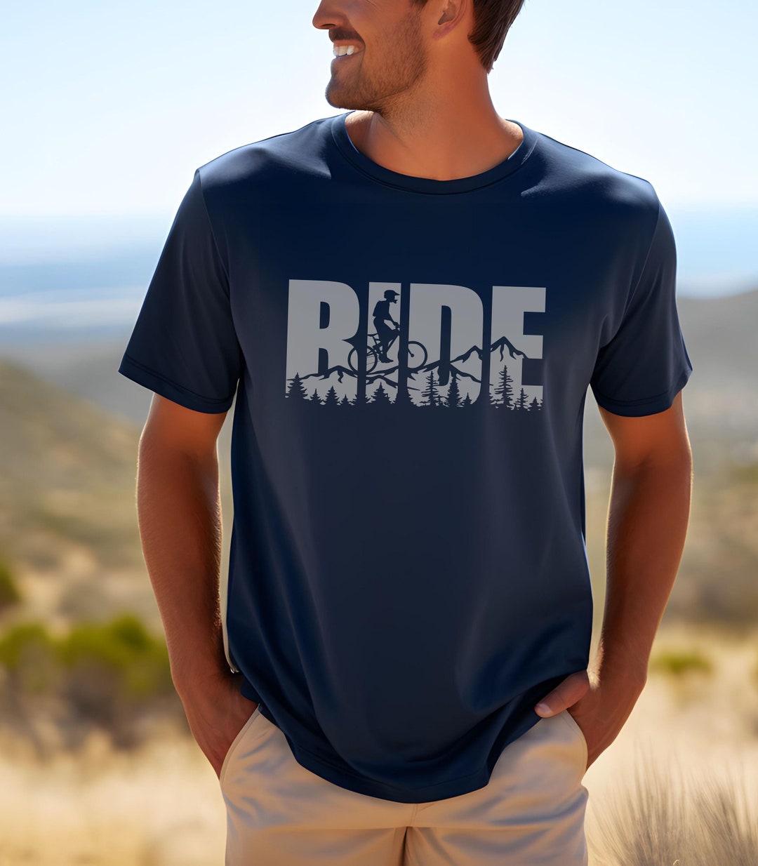 RIDE Mountain Biking Shirt, Outdoor Adventure Tee, Cycling Enthusiast ...